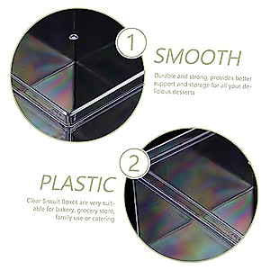 ULTECHNOVO 6pcs Boxes Transparent Mousse Box Mini Food Containers Cupcake Boxes Disposable Cake Containers Clear Cupcake Boxes Bakery Take Out Containers Toy Containers Transparent Box Ps Pie