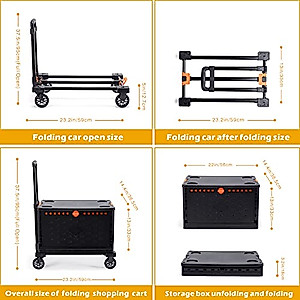 Foldable Shopping cart Utility trolleys, Roller Grocery carts, Outdoor Camping carts, Suitable for Shopping Luggage Tools Office