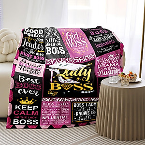 Boss Gifts for Women Boss Lady Gifts for Women Boss Day Gifts for Women Boss Birthday Gifts for Women Boss Appreciation Gifts for Women Boss Gifts for Christmas Throw Blanket 50x60 Inches