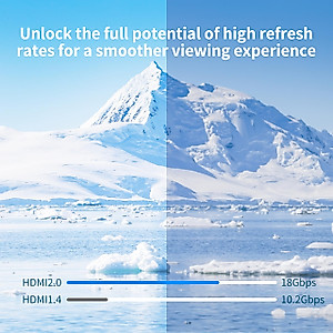 MavisLink 4K Fiber Optic HDMI Cable 50ft, High Speed HDMI 2.0 Cable, 18Gbps, Supports HDR, ARC, Directional Fiber HDMI Cord, Compatible with PS5/Blu-ray/TV Box/HDTV/Projector