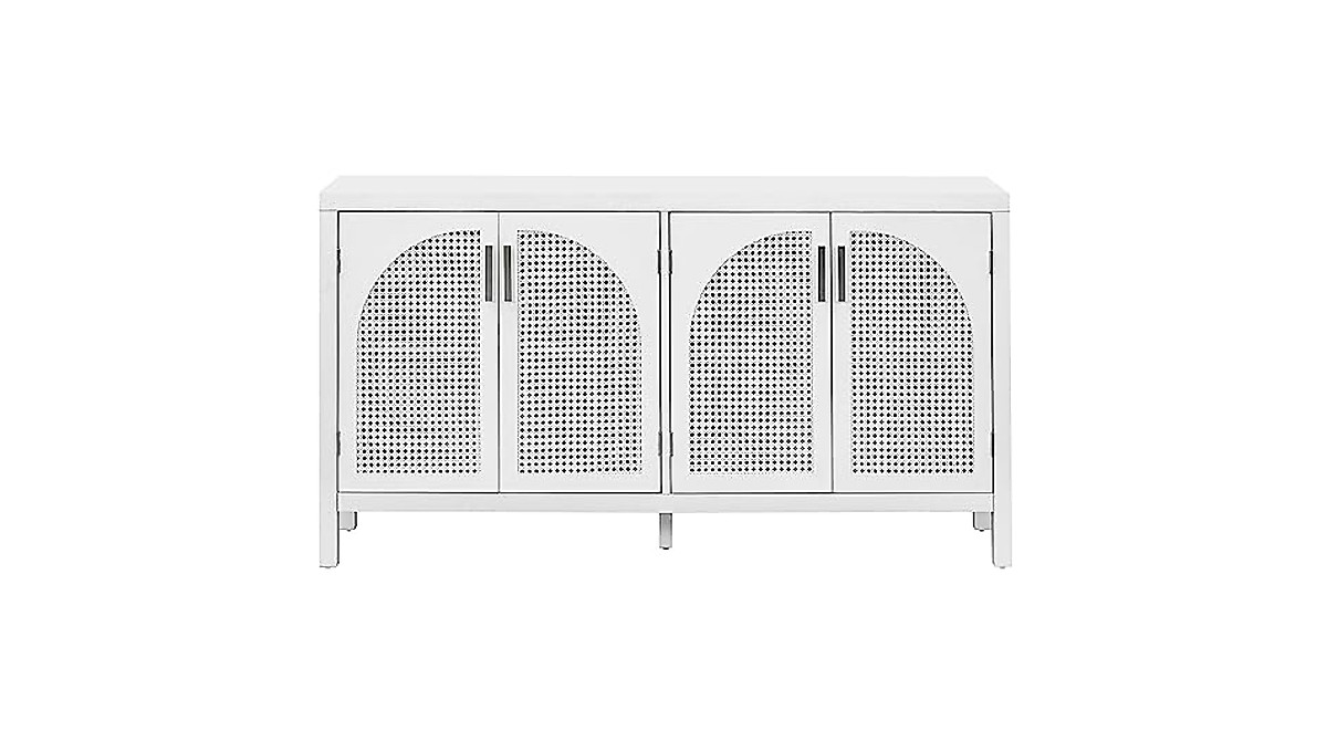 LUMISOL Accent Buffet Cabinet - Modern Rattan Sideboard