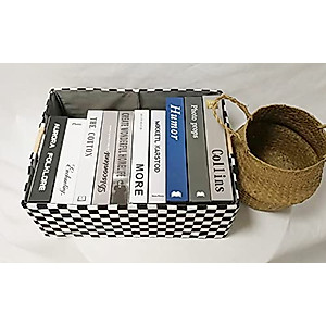 FUULOXE Storage Bin for Shelves Rectangle Closet Baskets Foldable Box with Handles, Gray Storage Bins, Storage Boxes for Home Office Car Dormroom