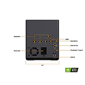 GIGABYTE AORUS RTX 3080 Gaming Box (REV2.0) eGPU, WATERFORCE All-in-One Cooling System, LHR, Thunderbolt 3, GV-N3080IXEB-10GD REV2.0 External Graphics Card