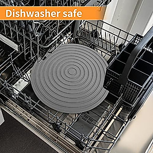 Ptlom Pet Food Mat for Dog and Cat Placemat 2 Pcs, Mat for Prevent Food and Water Overflow, Suitable for Medium and Small Pet, Silicone, 9.5"* 9.5"