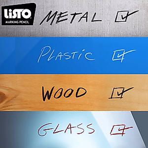 Listo 1620 x 162 Marking Pencil Kit: 12 Pencils, 72 Refills, Orange Included, Red - Grease/China/Wax Pencils