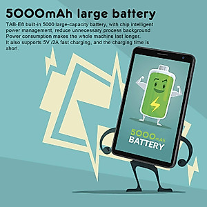 DUODUOGO Android 10.0 Tablets 3GB RAM 32GB ROM 128GB Extended, 4 Core 1.6Ghz CPU, Dual Camera, 8 Inch WiFi Tablet PC (Gray)