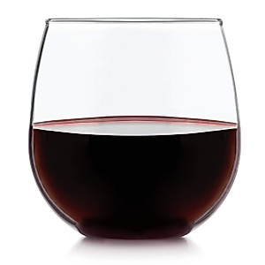 Libbey Stemless Red Wine Glasses, 16.75-ounce, Set of 8