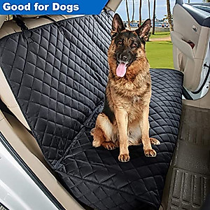 VIEWPETS Bench Car Seat Cover - Waterproof, Heavy-Duty and Nonslip Pet Car Seat Protector for Dogs with Universal Size Fits for Trucks & SUVs(Black)