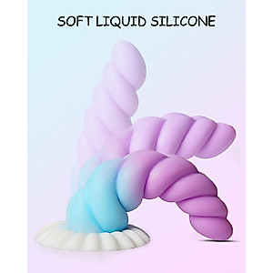 Realistic Monster Silicone Dildo - 8.6" Big Shaped Liquid Dildo with Strong Suction Cup, Huge Thick Dildo for Women, Anal Plug Dildo Prostate Massager Adult Sex Toy for Women Men and Couples