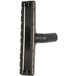 MP Maresh Products Vacuum Brush Attachment Compatible with Central Vac - Horse Hair Bristles for Thorough Cleaning, Bare Floor or Wall Brush, Replacement Part for Central Vac - 12" with Wheels (Black)