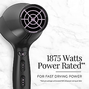 Remington D3190 Damage Protection Hair Dryer with Ceramic + Ionic + Tourmaline Technology, Black, 3 Piece Set, 1 Count (Pack of 1)
