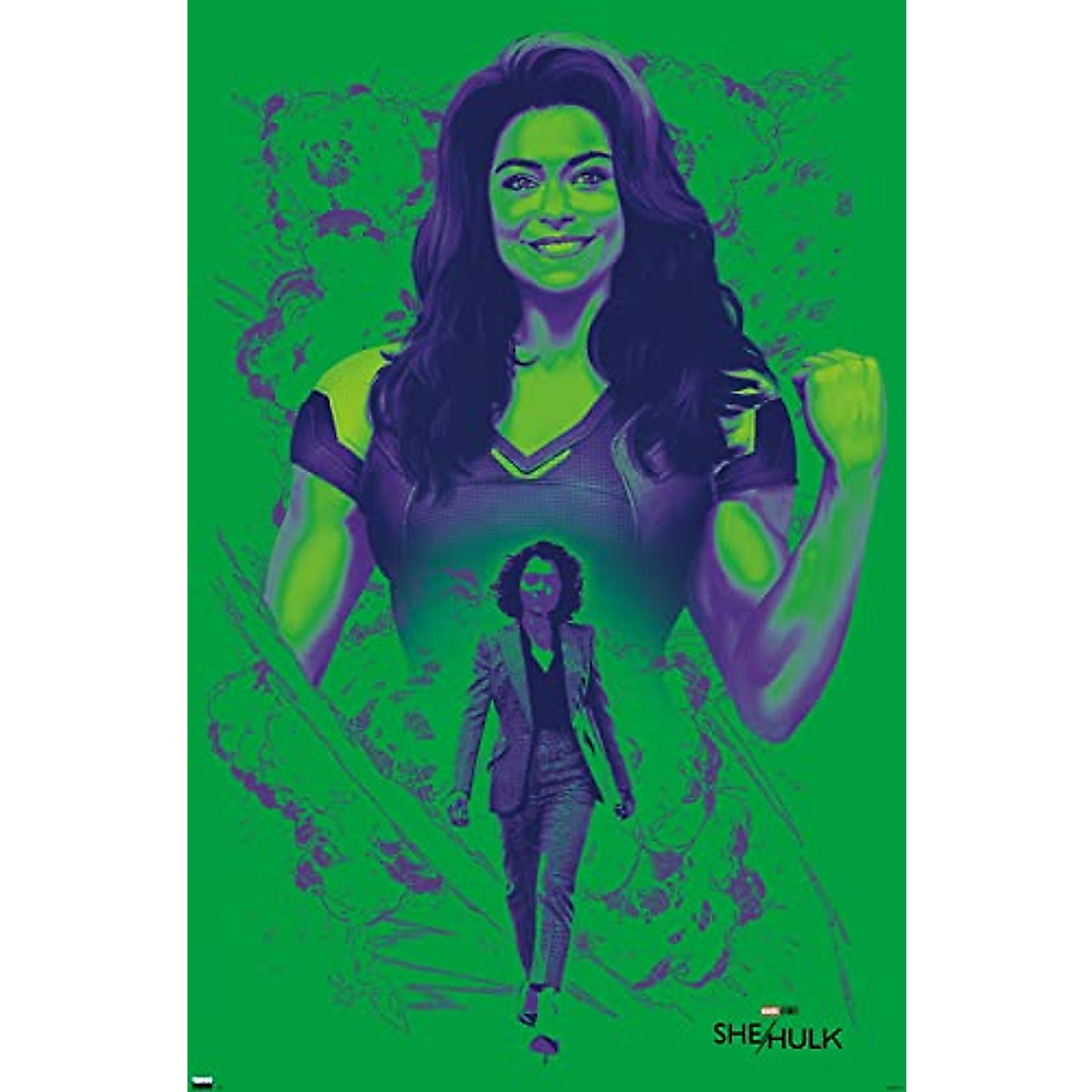 Trends International Marvel She-Hulk: Attorney At Law - Pose Wall Poster, 14.725" x 22.375", Premium Unframed Version