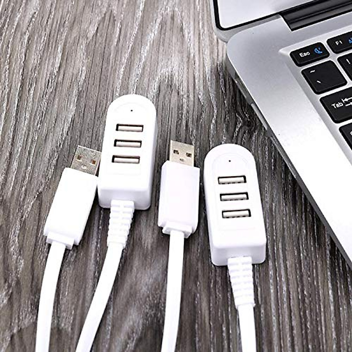 Lysee Data Cables - Multi-Function USB 3A Charger Expansion Multi-Port Converter HUB Hub for Laptop Desktop Port Splitter in Stock - (Color: White, Cable Length: 30CM)