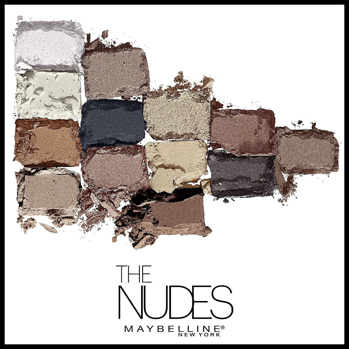 Maybelline New York The Nudes Eyeshadow Palette, 12 Shades