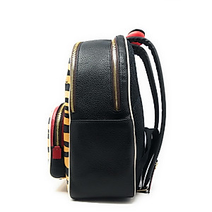 Coach Women's Court Backpack (Coated Canvas - Tiger Print - Honey - Black)