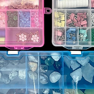 DUOFIRE Plastic Organizer Container Storage Box Adjustable Divider Removable Grid Compartment for Jewelry Beads Earring Container Tool Fishing Hook Small Accessories(34 Grids, White X 1)