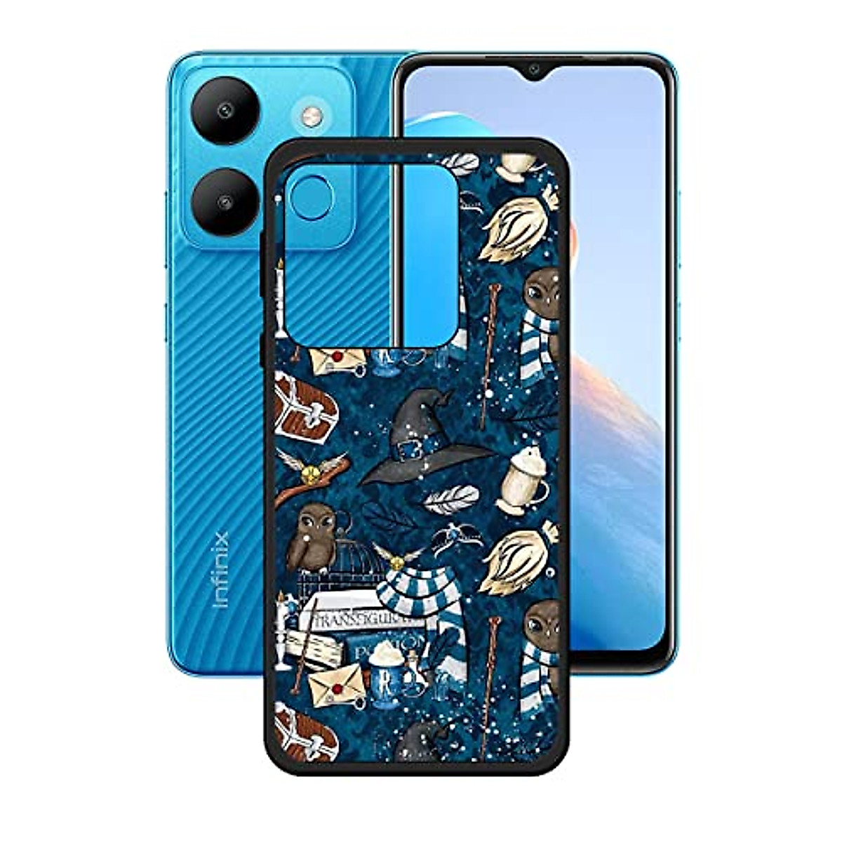 Generic TPU Cover for Infinix Smart 7, Black Flexible Silicone Slim fit Soft Shell Cute Back Case Bumper Rubber Protective Case for Infinix Smart 7 (6,6") - KE48