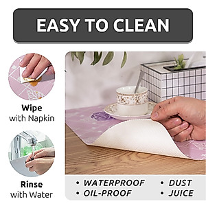 12X120 Inch Shelf Liner for Kitchen Cabinets, PVC Drawer Liner for Dresser Non-Slip Bathroom, Non-Adhesive Cabinet Liner Washable (Purple Bloom)(1 Roll)