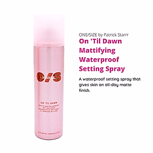 One size One Size by Patrick Starrr On 'Til Dawn Mattifying Waterproof Setting Spray for Long Lasting Face Makeup, All Day Matte Finish, Light Finishing Spray,3.4 Ounce (Pack of 1)