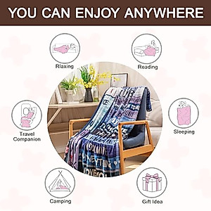 Gifts for Boyfriend Soft Blanket Anniversary Birthday Romantic Gift for Him Couples Luxury Light Weight Throw Blanket for Couch Sofa Bedding 50'' x 40''