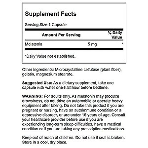 Swanson Extra Strength Melatonin 5mg 60 Capsules