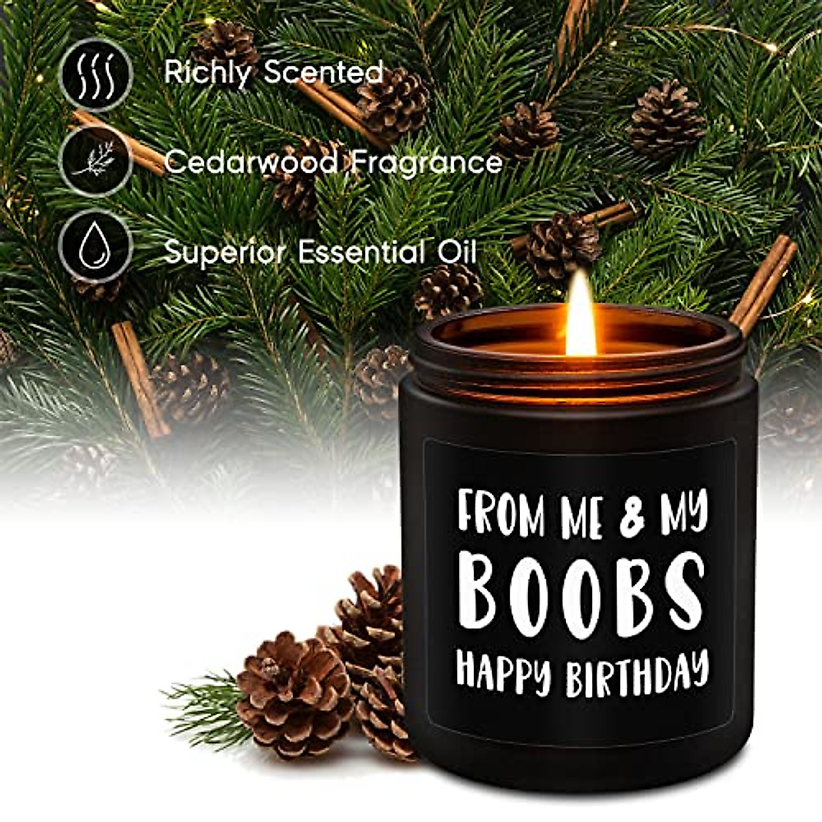 Fairy's Gift Funny Birthday Scented Candles - Naughty Boyfriend Birthday Gift - Fun Bday Gifts, Happy Birthday Husband, Partner, Hubby, BF Birthday Gift - Humorous Husband Birthday Gifts from Wife