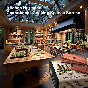 Vivenzia Cedar Blocks for Clothes Storage -40 Planks- Aromatic Cedar Blocks for Closet, Cedar Planks for Closets