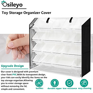 Osileyo Toy Storage Organizer Cover,Dustproof Cover for Supersized Wood Toy Storage Organizer 13 x 43 x 33 inches (Cover Only)