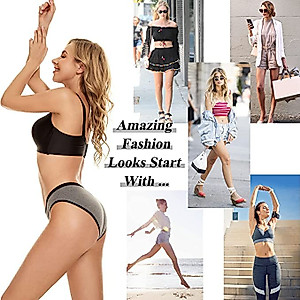 SIMIYA Cotton Underwear for Women 7 Pack Bikini Panties Breathable Ladies Underwear Invisible Hipster Panties Women Briefs Multicolor X-Large