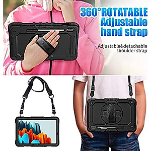 Herize Case Compatible with A9+ Plus 11 Inch with Screen Protector | Heavy Duty Shockproof Rugged Silcone Protective Cover W/Stand Shoulder Strap