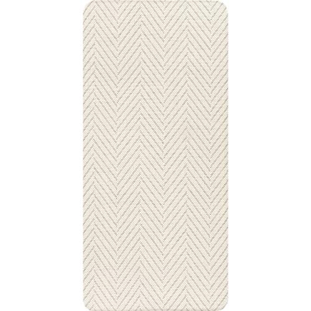 nuLOOM Casual Herringbone Anti Fatigue Kitchen or Laundry Room Comfort Mat, 20" x 42", Beige
