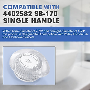 LIBERAQUAR Sb-170 Single Handle, for Use with Valley Kitchen, Lavatory and Tub and Shower Faucets, Acrylic, 2-7/8" W x 1-3/4" Base, Clear