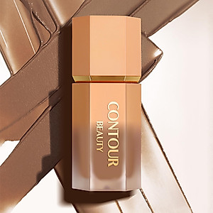 HOSAILY Liquid Contour Stick, Soft Cream Contour Makeup, Liquid Bronzer Face Concealer Matte Contouring with Cushion Applicator, Long Lasting Silky Face Contour Cream Bronzer Contouring Makeup (101)