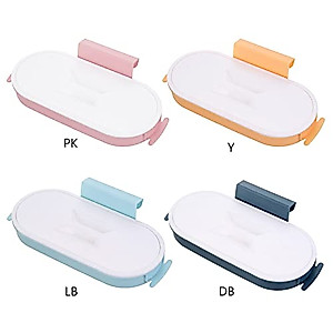 PURPLELILY Trash Bag Storage Rack Hanging Garbage Bag Holder Trash Bin Accessories For Home Kitchen Cupboard Cabinet Drawer Door Bracket Garbage Bag Bin With Lid, Orange