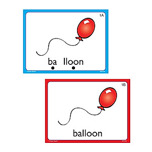 Super Duper Publications | Syllable Drilling Fun Deck Flash Cards for Speech-Language Pathologists | Educational Learning Resource for Children