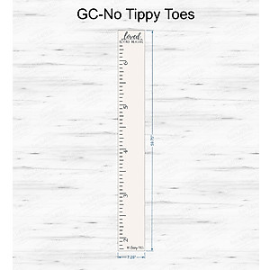 Back40Life Wooden Kids Growth Chart Ruler for Boys and Girls (No Tippy Toes - Loved Beyond Measure) (Ebony Wash)