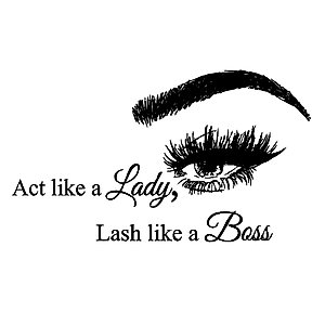 DXLING Beauty Salon Quote Wall Decal Stickers Make Up Store Home Decoration Murals LC705 (Black)