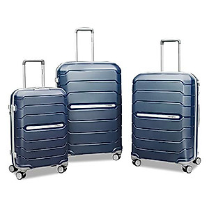 Samsonite Freeform Hardside Expandable with Double Spinner Wheels, Carry-On 21-Inch, Navy