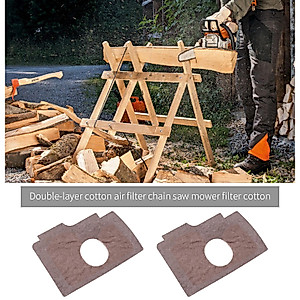 The Lord of the Tools 2Pcs Air Filter Replacement Compatible with Stihl MS170 MS180 017 018 Lawn Mower Filter Pads Double-layer Cotton Air Filters 90x65mm White