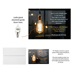 Smiling Wisdom - Bulk 40 Gift Sets - 4 Different Sets of 10 - Quarterly Gifts - Encouraging Praising Employee Volunteer Student Appreciation Cards Envelopes - 120 Pcs - Storm Puppy Warrior Light