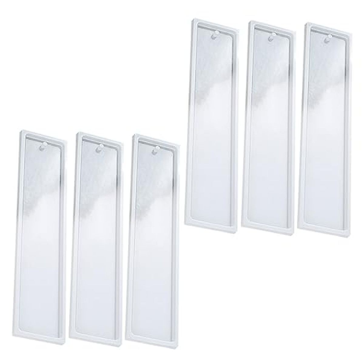 VILLCASE 6pcs Bookmark Mold Hand Mold Tray Mold Resin Bookmark DIY Bookmark White Bookmark Making Molds Bookmark Molds Resin Molds Silicone Bookmark Molds for Resin Casting UV Epoxy Resin