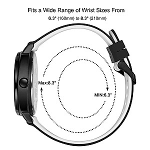 Diaofendi Solar Powered Watch for Women/Man/Nurse, Watch with 24 Hour Second Hand,Military Time Easy Read Dial (Silver/White Black)