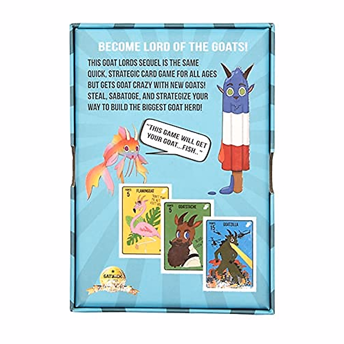 Goat Lords, Hilarious and Competitive Card Game with Goats - Fun Card Games for Adults, Teens, and Family Game Night - Games for Teens, Adults & Kids 2-6 Player (Sequel)