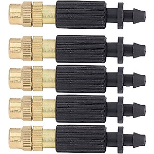 Atomizing Nozzle, Cooling Standard Size Brass Detachable Drip Irrigation Sprayer Humidification for Garden for 4/7mm Pipe