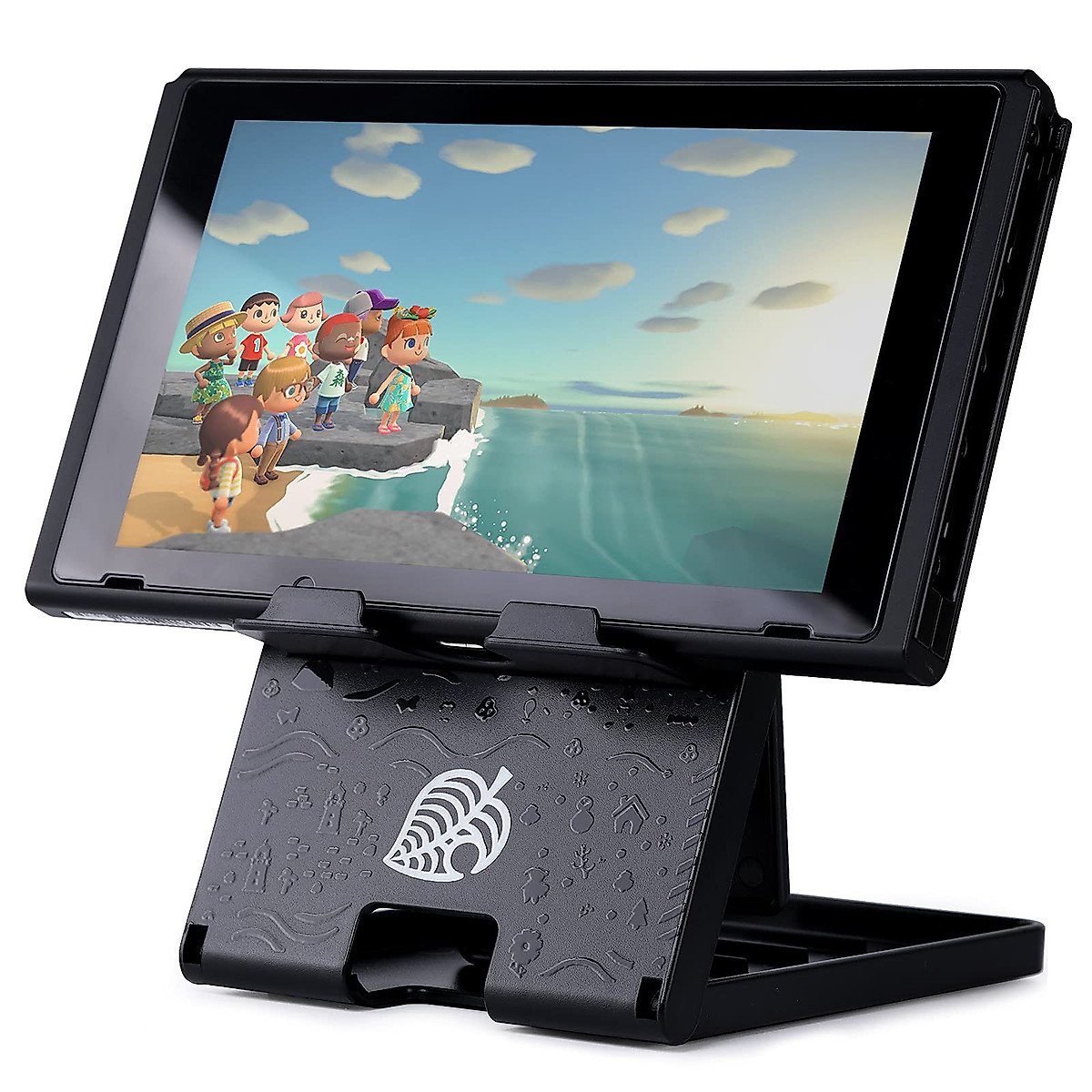 Tscope Switch Stand for Nintendo, for Animal Crossing Switch Holder, Adjustable Switch Lite Compact Portable Foldable Stand for Nintendo Switch Accessories (Black)