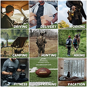 DEFUNX 64 Oz Water Bottle with Sleeve - Military Green Half Gallon Insulated Water Jug with Handle - Stainless Steel Sports Bottle for Gym Workout Hiking Camo Black Pouch