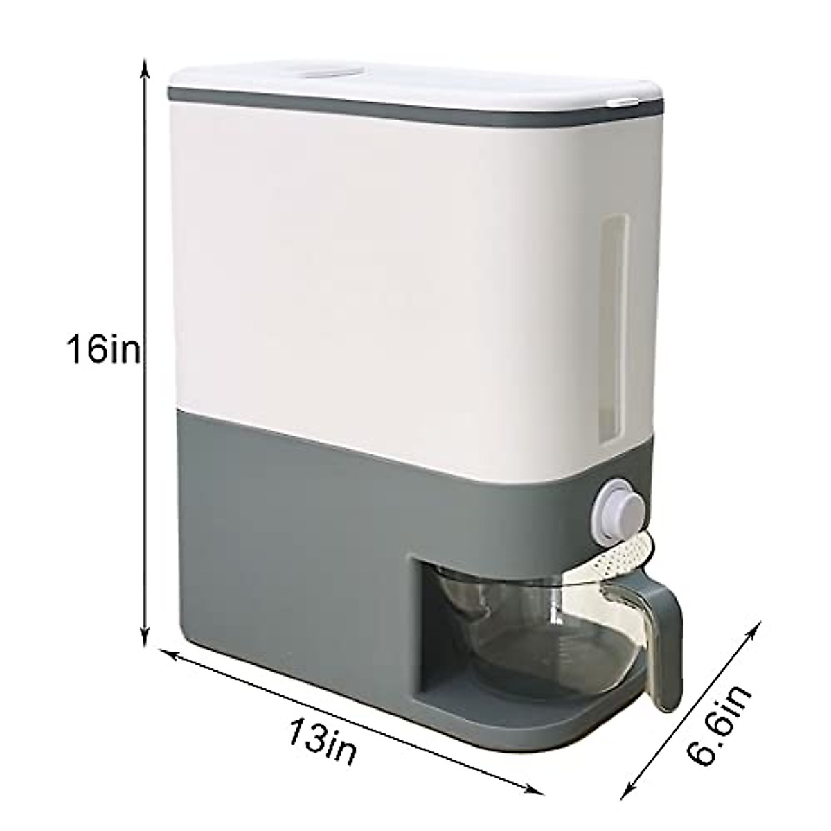 22LB Food Grain Storage Container, Waterproof Moisture-proof Rice Bucket