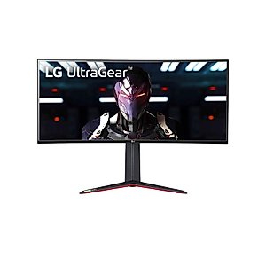 LG 34” 34GN85B-B Nano IPS 1 ms QHD Curved Ultragear™ Gaming Monitor with 160Hz Refresh Rate, VESA Display HDR400, AMD FreeSync™ Premium & G-SYNC Compatible