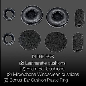 Ear Cushion Kit for Blue Parrott C400-XT Bluetooth Headset 204159 - Replacement Accessories - Ear Cushions, Microphone Foam Windscreens Covers by Global Teck