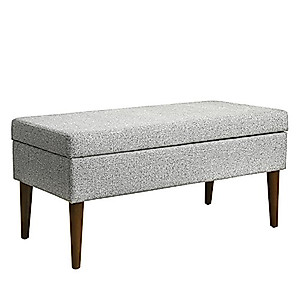 Spatial Order Home Decor | K8086-F2232 | Kaufmann Collection Modern Storage Ottoman Bench | Large Ottoman Bench with Storage for Living Room & Bedroom, Ash Grey